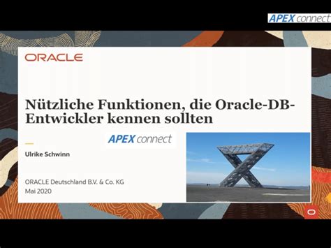 Apex Connect 2020 Nützliche Funktionen Für Datenbank Entwickler Doag Anwenderkonferenz