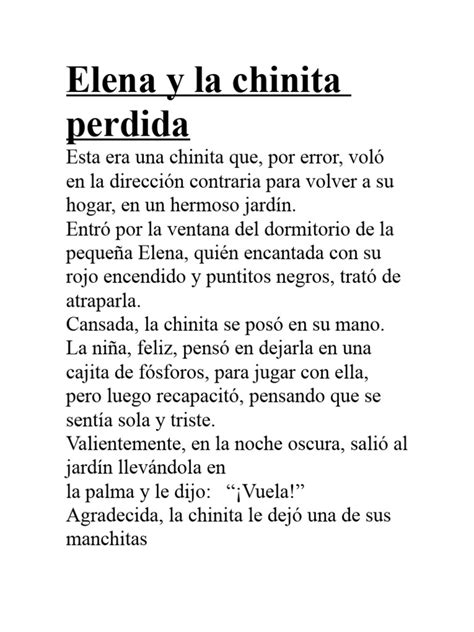 Elena Y La Chinita Perdida Pdf