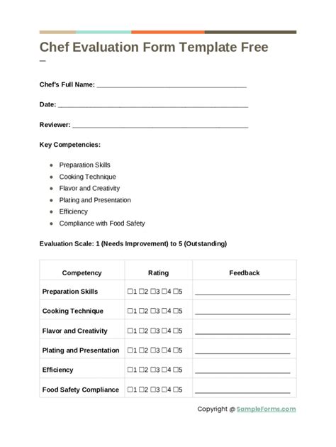Cook Evaluation Chefs Resources Doc Template Pdffiller Cook Evaluation Chefs Resources Doc Template Pdffiller