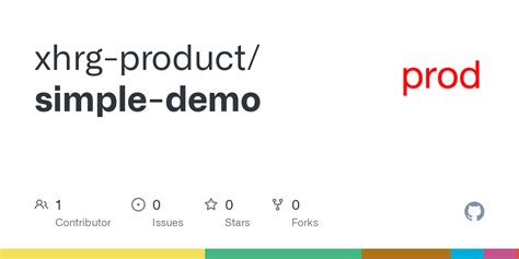github xhrg product simple demo