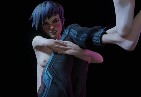 Rule 34 1girls 3d Angry Annoyed Ava Borderlands Barefoot Blue Hair