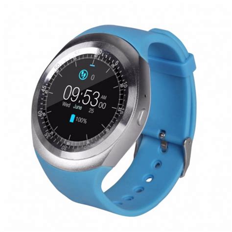 Умные смарт часы для смартфона Smart Watch Y1 синие. Функции фитнес ...