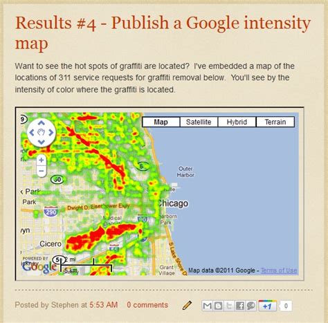 Metro Chicago Open Data Examples Example Publish A Google Intensity Map