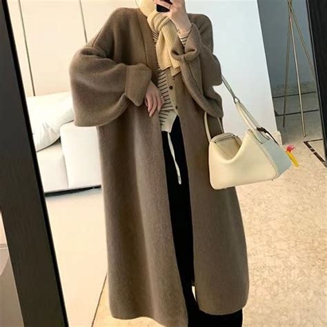 [재구매 88 ] 여리핏 포근 오버핏 니트 롱가디건 루즈핏 여성 카디건 가을 겨울 봄 코트 브이넥 로브 가디건 에이블리