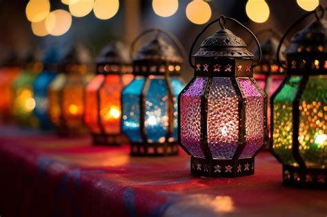 Premium Photo Ramadan Lanterns Glowing Pathways