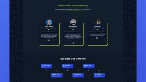 business ctf 2021 htb landing page on behance