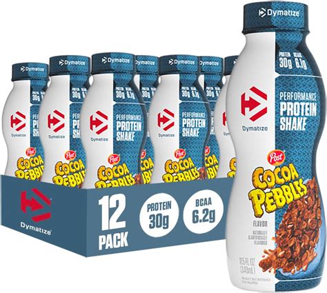 Amazon.com: Dymatize Performance Protein Shake, Cocoa Pebbles, 30g of Protein, 6.1g BCAA for ...