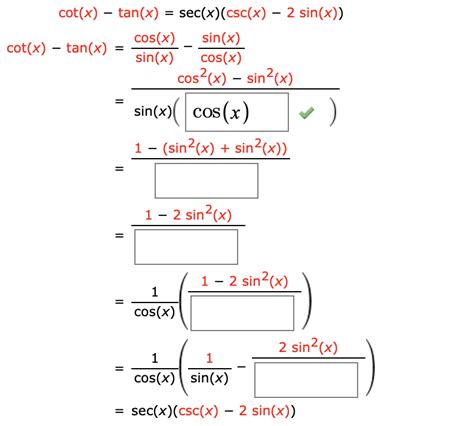 solved verify the identity by converting the left side into