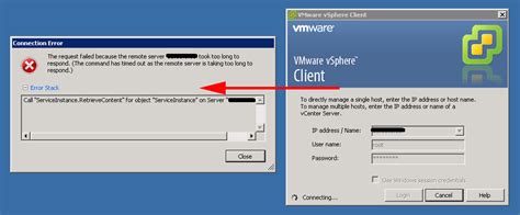 Vcenter Unable To Connects To Hosts Vsphere Client Gives Error