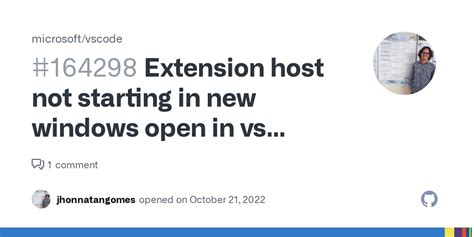 Extension Host Not Starting In New Windows Open In Vs Code · Issue 164298 · Microsoftvscode