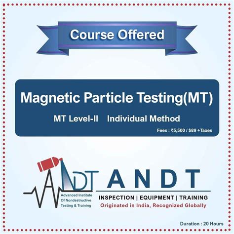 Magnetic Particle Testing Ndt Level Ii At Sample In Greater Noida ID