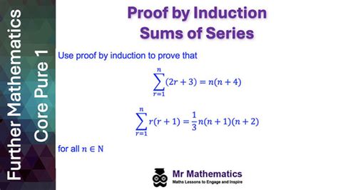 Proving Sums Of Series Mr