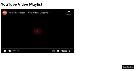 Youtube Auto Play Codesandbox