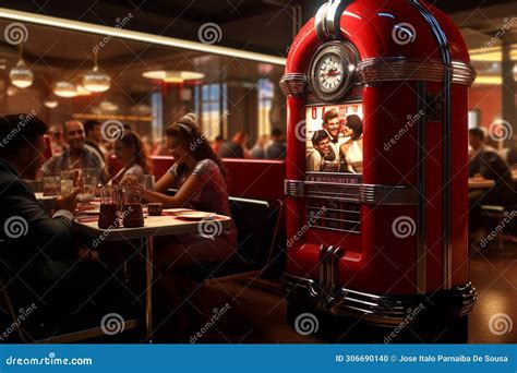 Classic Diner Counter With Bar Stools Royalty Free Stock Image