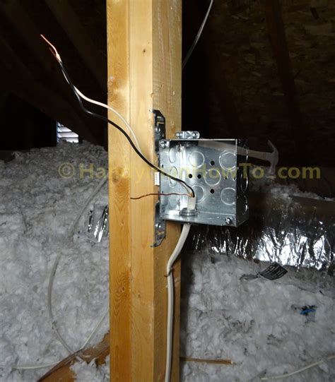 How To Wire An Attic Electrical Outlet And Light Junction Box Wiring