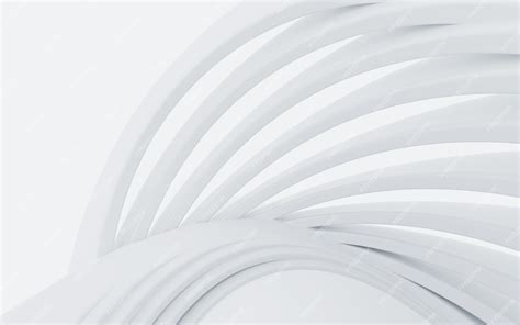 Premium Photo White Abstract Curvilinear Architecture 3d Rendering