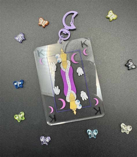 Tadc Playing Card Kinger Acrylic Charm Etsy