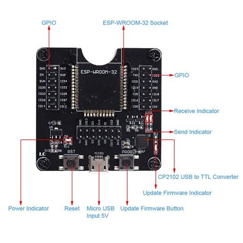 buy esp wroom 32 development board test programmer socket downloader