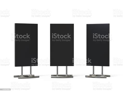 고립 된 흰색 배경 3d Illsutration에 모의 야외 실내 스탠드 광고 스탠드 배너 0명에 대한 스톡 사진 및 기타 이미지 Istock