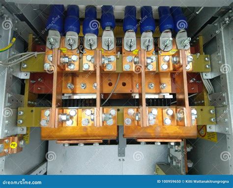 Copper Busbar Transformer Stock Image 257563489