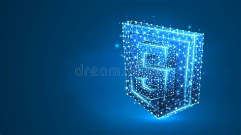 Js Java Script Coding Language Sign Device Programming Developing Concept Stock Vector