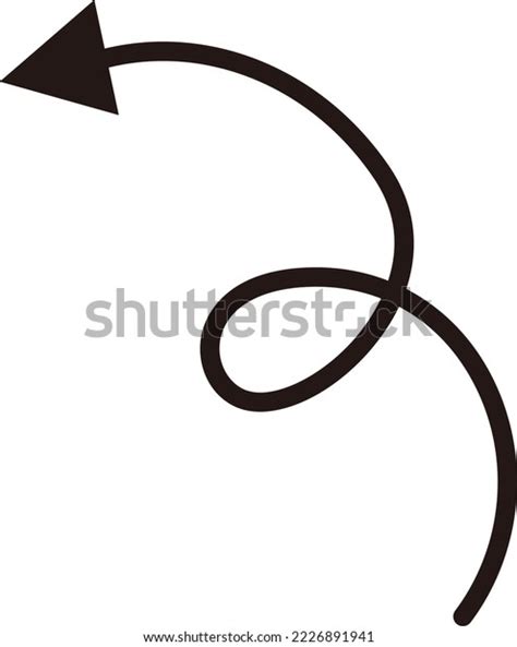 Illustration Curved Hand Drawn Arrow Stock Vector Royalty Free 2226891941 Shutterstock