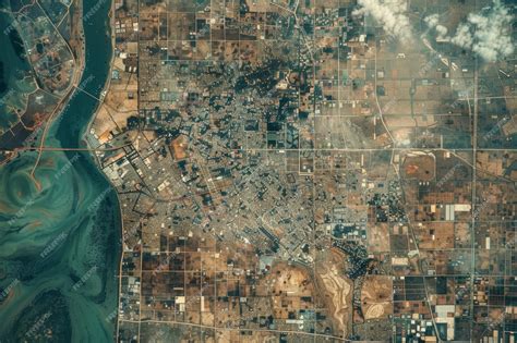 Premium Photo Urban Sprawl And Land Use Satellite View Of A