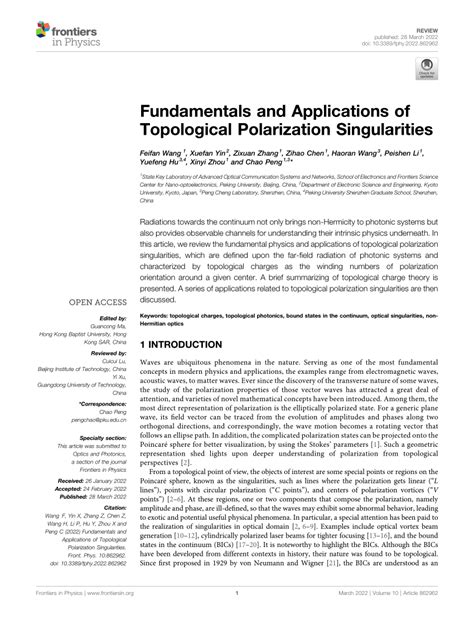 Pdf Fundamentals And Applications Of Topological Polarization