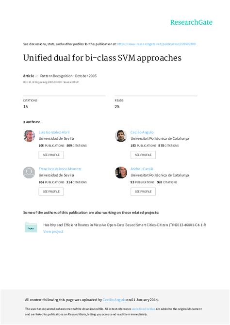 pdf unified dual for bi class svm approaches