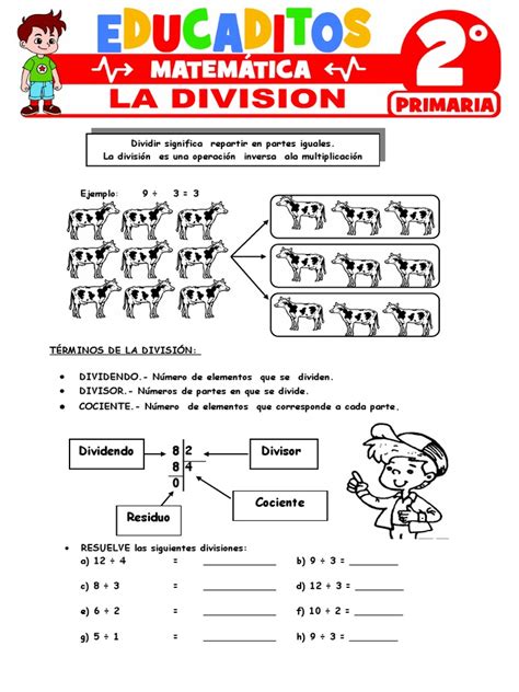 La Division Para Segundo Grado De Primaria Pdf División