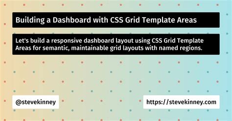 Building A Dashboard With Css Grid Template Areas Tailwind Steve Kinney