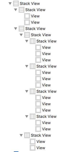 Ios Stack Views Compressing Into A Block In Xcode Simulator Stack Overflow