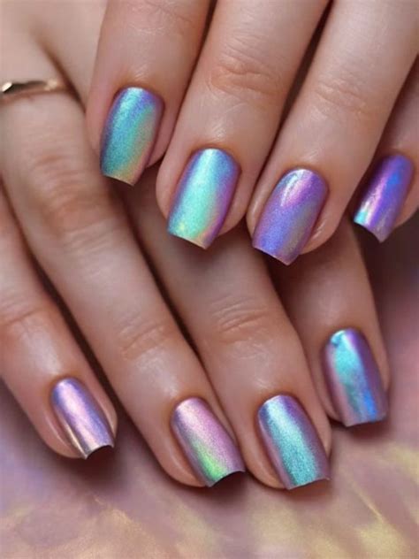 45 Beautiful Iridescent Nail Designs And Ideas