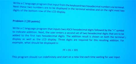 Solved Write A C Language Program That Input From The