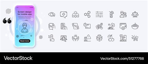person internet and teamwork line icons for web vector image