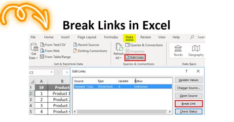 what is a break link in excel