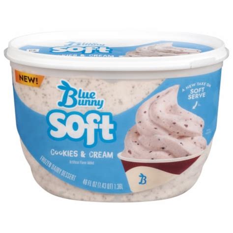 Blue Bunny Soft Cookies And Cream Frozen Dairy Dessert 46 Fluid Ounces