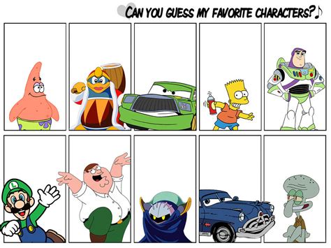 can you guess my favorite character meme 2 by redkirb on deviantart