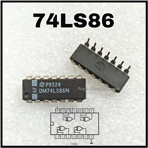 Jual Ic Ttl 7486 74ls86 Sn74ls86an Hd74ls86p Dm74ls86n Dip 14p Kota