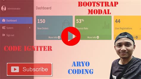 Bootstrap Modal Codeigniter Tutorial Youtube