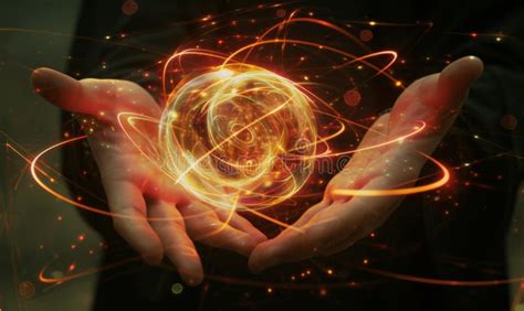 Ethereal Depiction Of Quantum Energy Emanating From Outstretched Hands