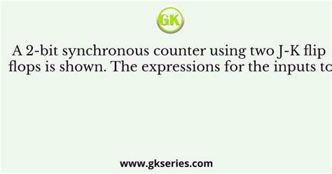 A 2 Bit Synchronous Counter Using Two J K Flip Flops Is Shown The