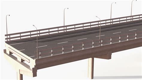 연결 가능한 고속도로 도로 요소 육교 2~3차선 3d 모델 99 3ds Blend C4d Fbx Max Ma