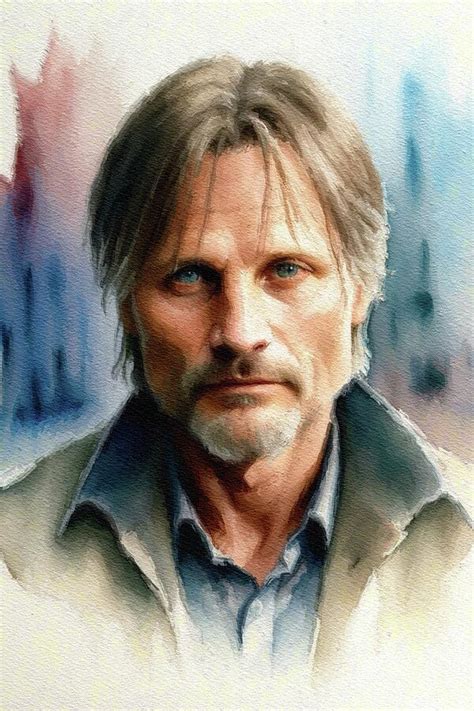 Viggo Mortensen Actor 2 Painting By John Springfield Pixels Merch