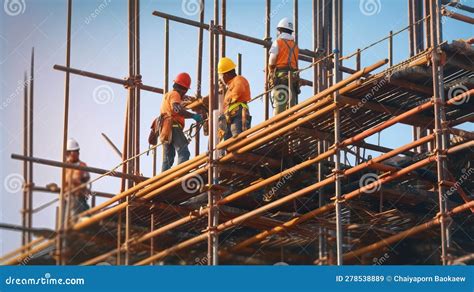 Generative Ai Civil Engineer And Safety Officer Inspection Construction Stock Image