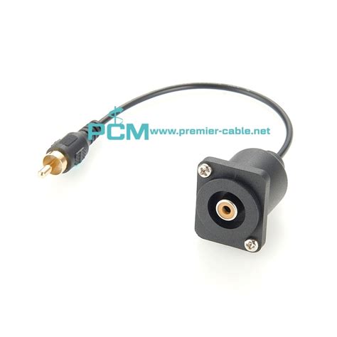 D Series Rca Jack Panel Mount Classis Connector Cable Rca D Type Panel Mount Cable And Rca