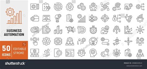 Business Automation Line Icon Collection Set Stock Vector Royalty Free 2506533513 Shutterstock