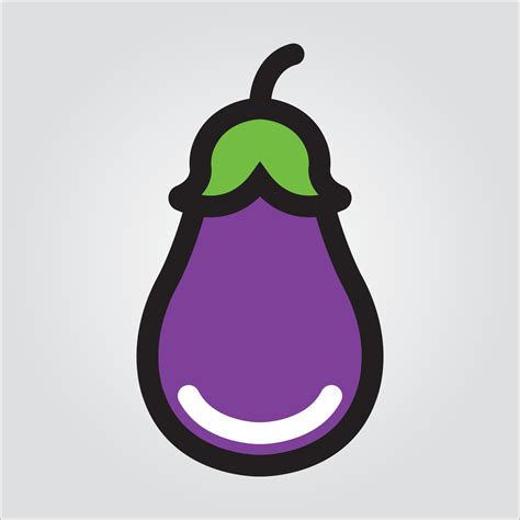 Isolated Eggplant Vegetable Premium Eps 10 Elegant Vector Template