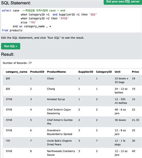 SQL Case When End