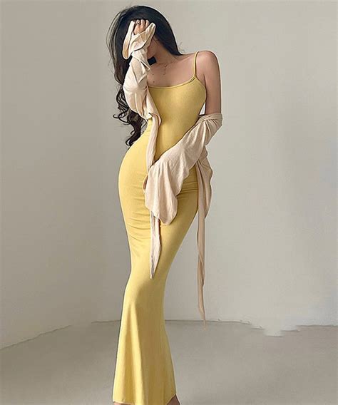 얼루어걸 인어 텐션 머메이드 스커트 나시 끈롱원피스